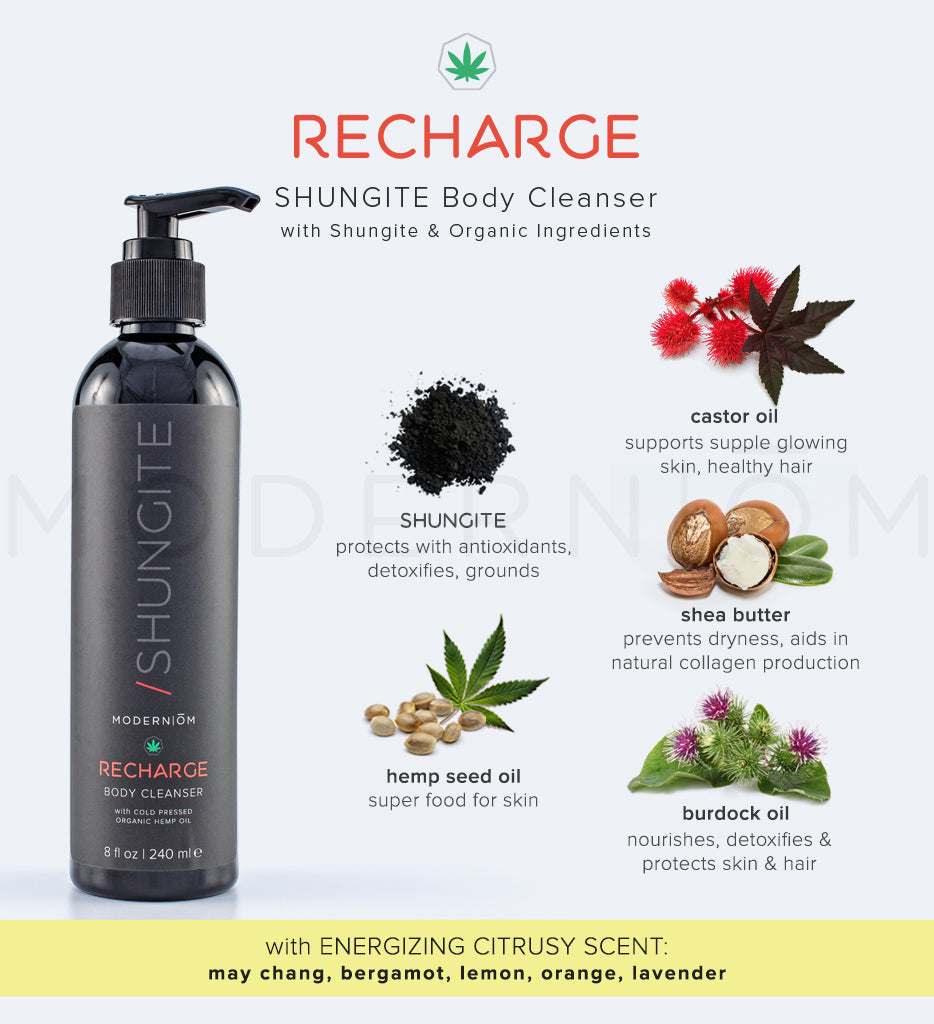 Shungite Hemp Body Cleanser for Nourishing Skin Care