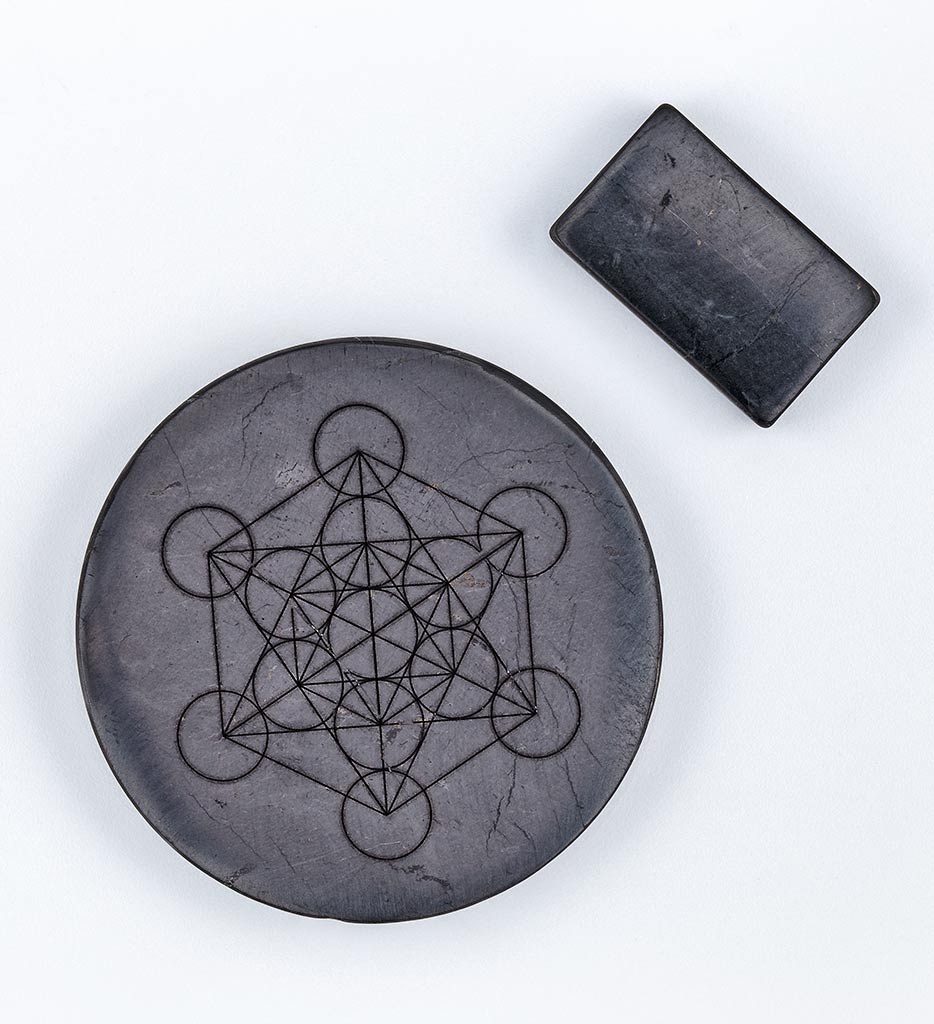 Shungite Metatron EMF Shield 2pc Set for Protection