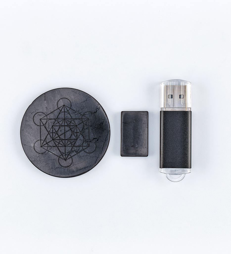 Shungite Metatron EMF Shield 2pc Set for Protection