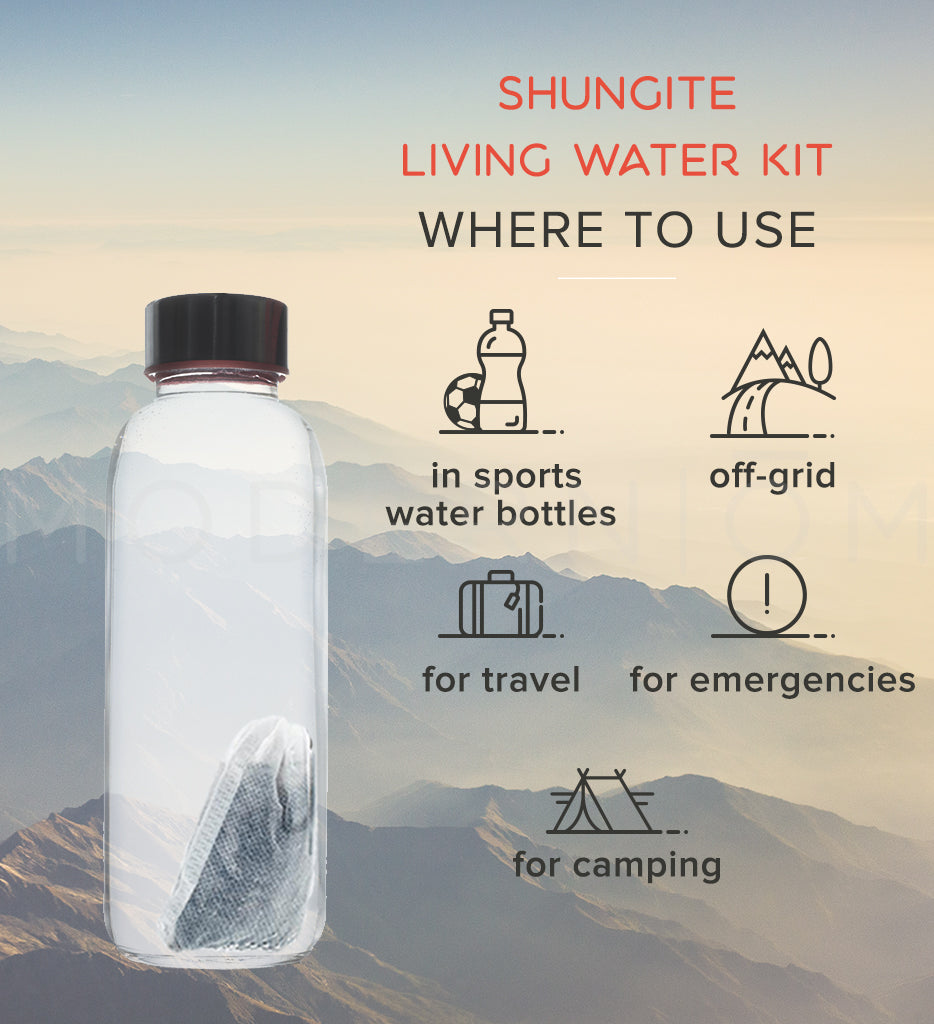 Shungite Living Water Kit | Elite Shungite Water Purification | 50g ...