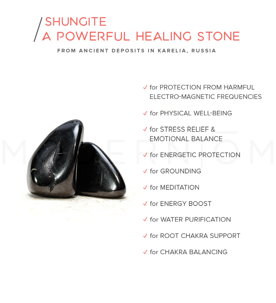 Shungite Metatron EMF Shield 5pc Set for Energy Protection