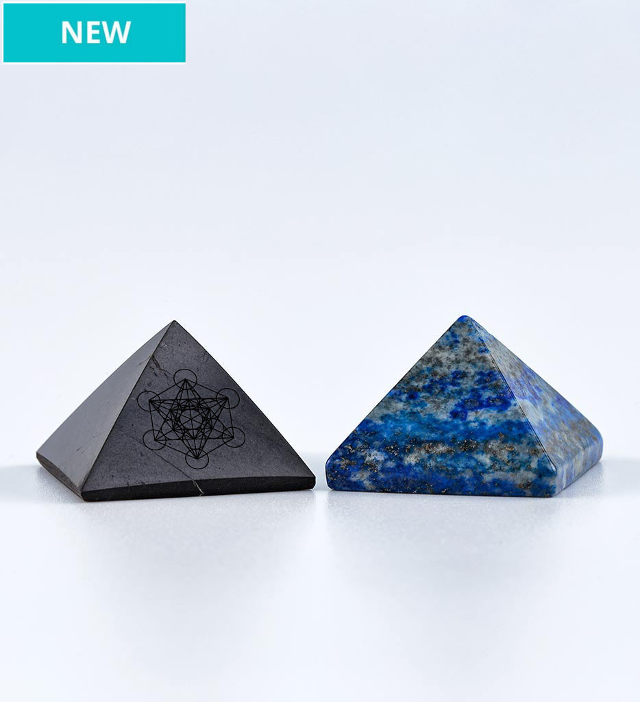 Shungite WISDOM & PROTECTION Pyramid Set – Modern ŌM